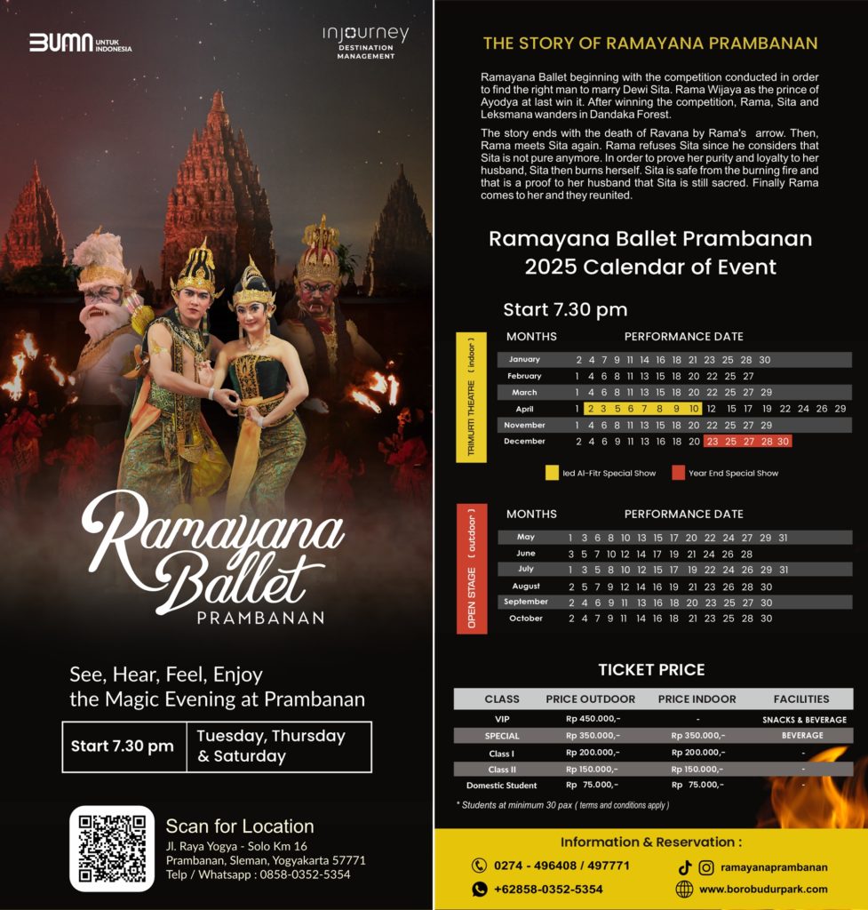 Jadwal Pentas Sendratari Ramayana 2025 - PT Taman Wisata Candi